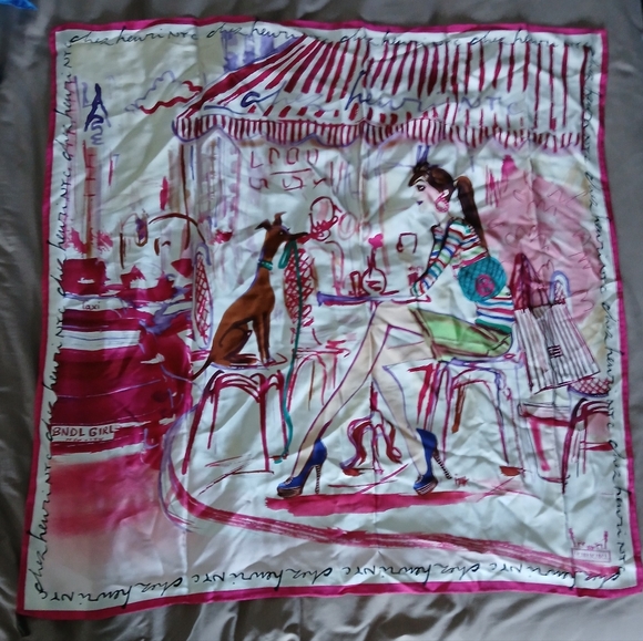 henri bendel | Accessories | Rare Henri Bendel Bendel Girl Dog Silk ...